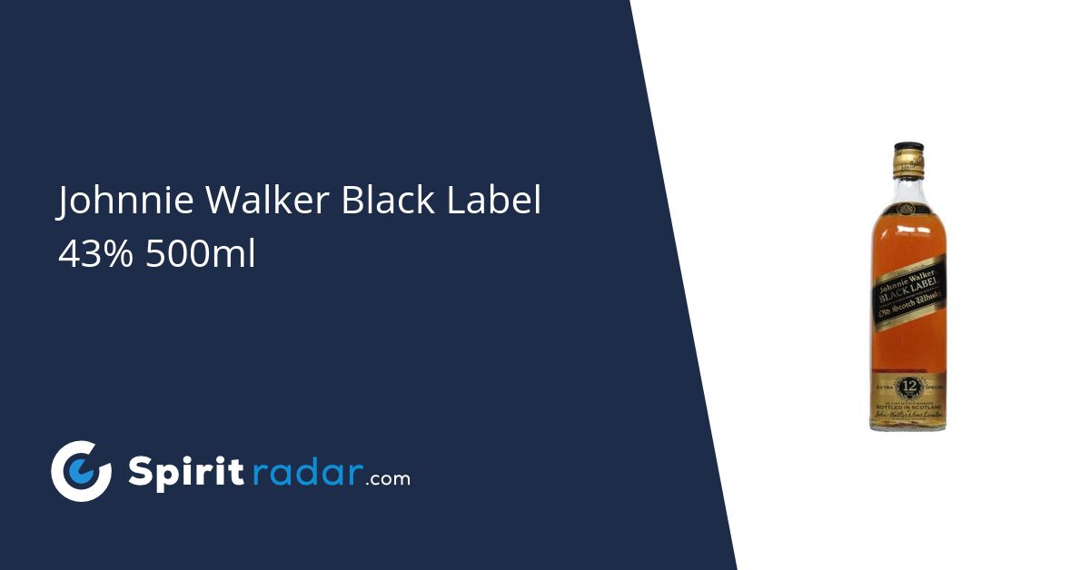 Johnnie Walker Black Label 43% 500ml - Spirit Radar