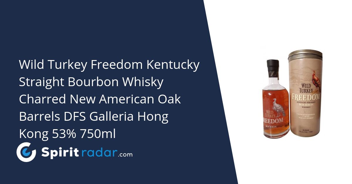 Wild Turkey Freedom Kentucky Straight Bourbon Whisky Charred New ...
