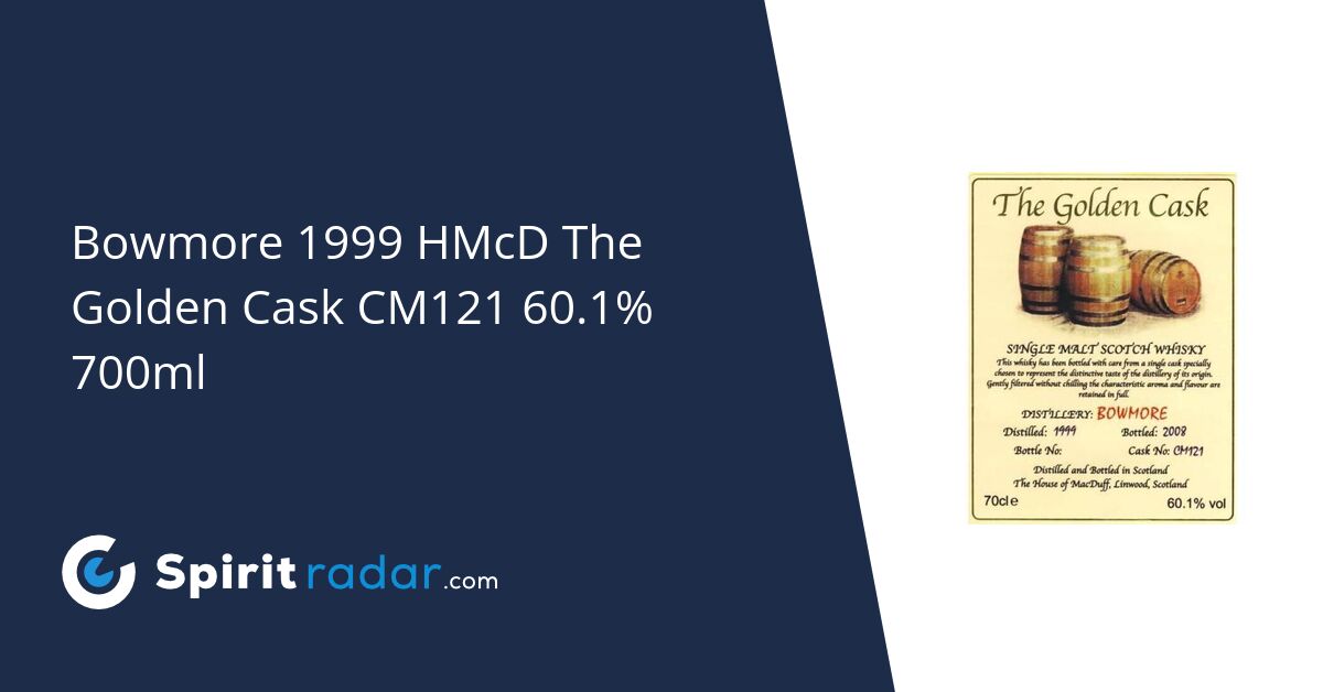 Bowmore 1999 HMcD The Golden Cask CM121 60.1% 700ml - Spirit Radar