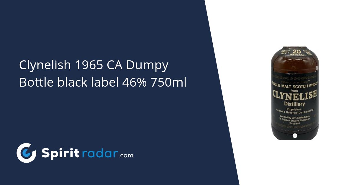 Clynelish 1965 CA Dumpy Bottle black label 46% 750ml - Spirit Radar