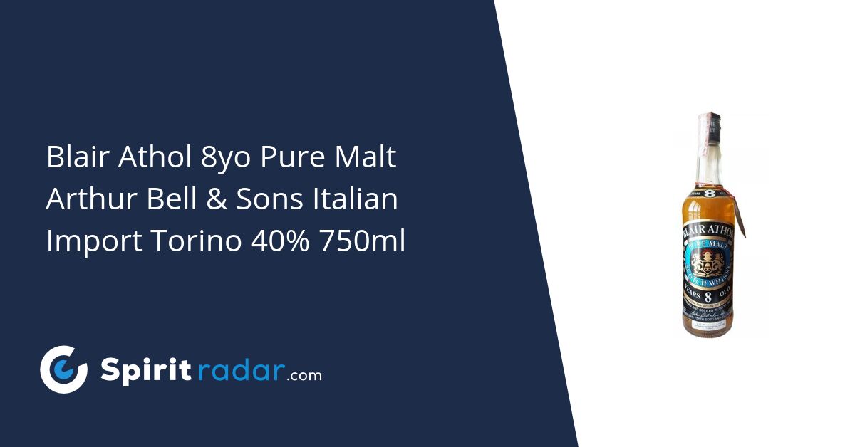 Blair Athol 8yo Pure Malt Arthur Bell & Sons Italian Import Torino 40% ...