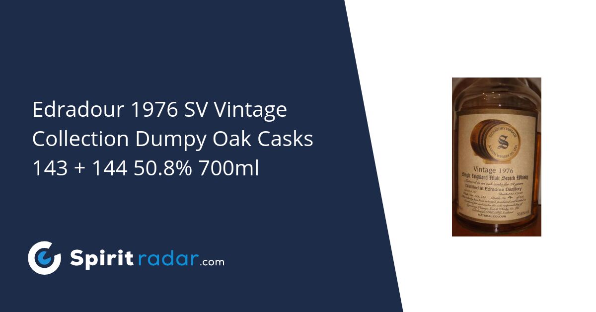 Edradour 1976 SV Vintage Collection Dumpy Oak Casks 143 + 144 50.8% ...