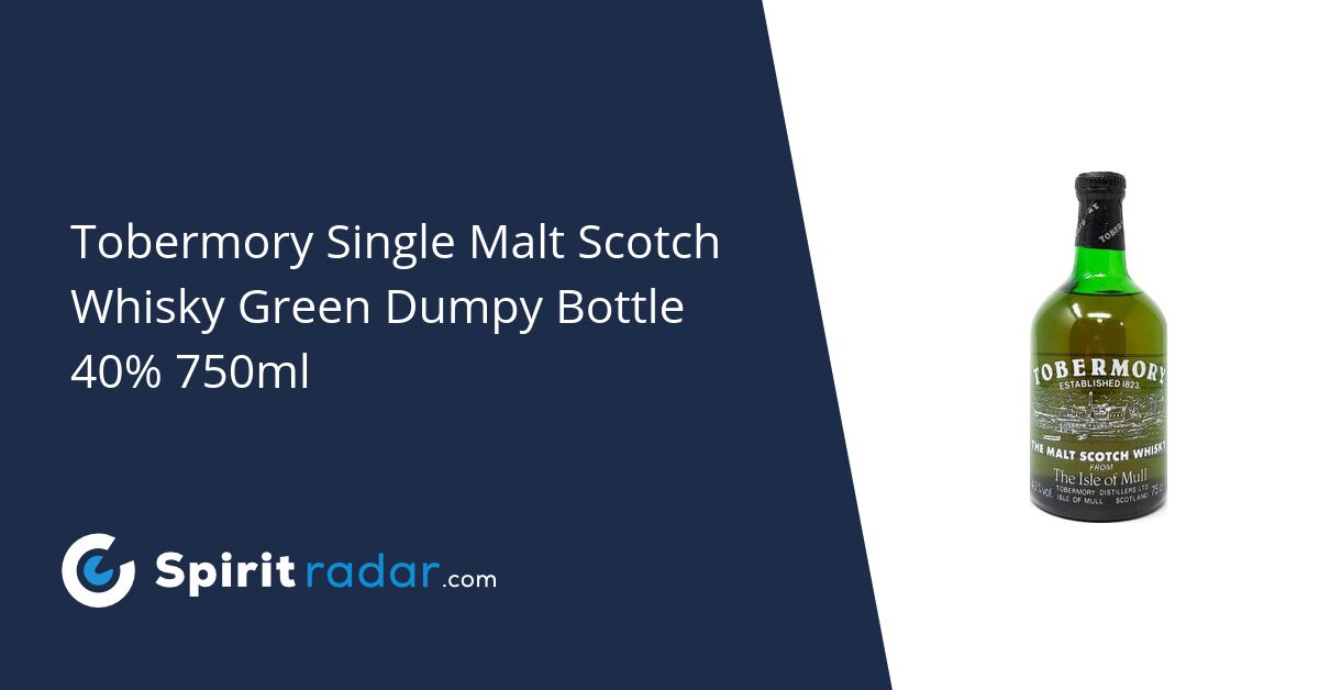 Tobermory Single Malt Scotch Whisky Green Dumpy Bottle 40% 750ml ...