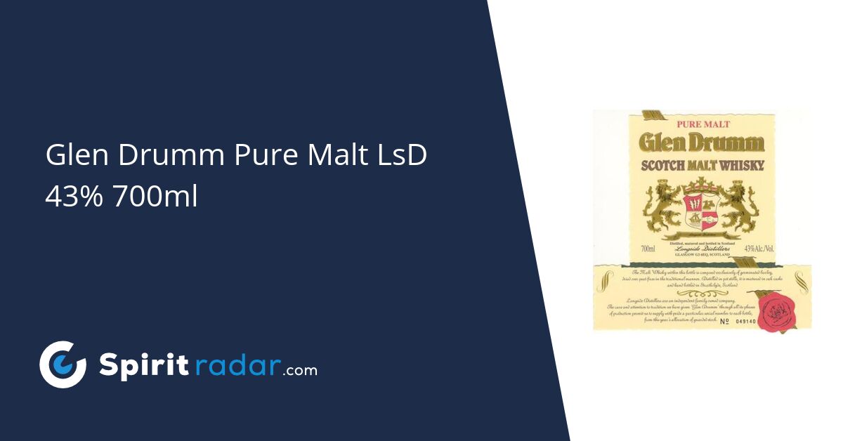 Glen Drumm Pure Malt LsD 43% 700ml - Spirit Radar