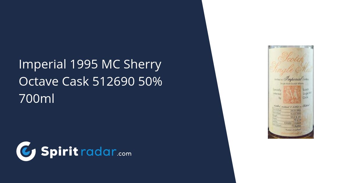 Imperial 1995 MC Sherry Octave Cask 512690 50% 700ml - Spirit Radar