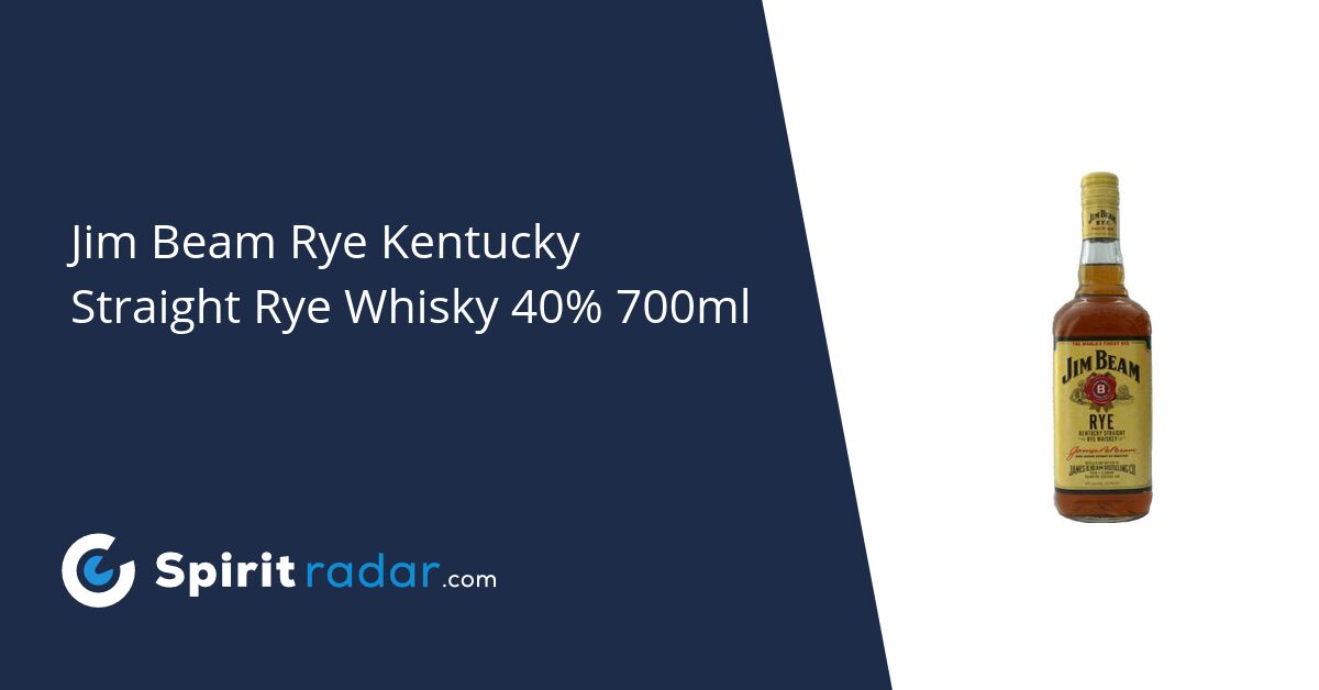 Jim Beam Rye Kentucky Straight Rye Whisky 40% 700ml - Spirit Radar