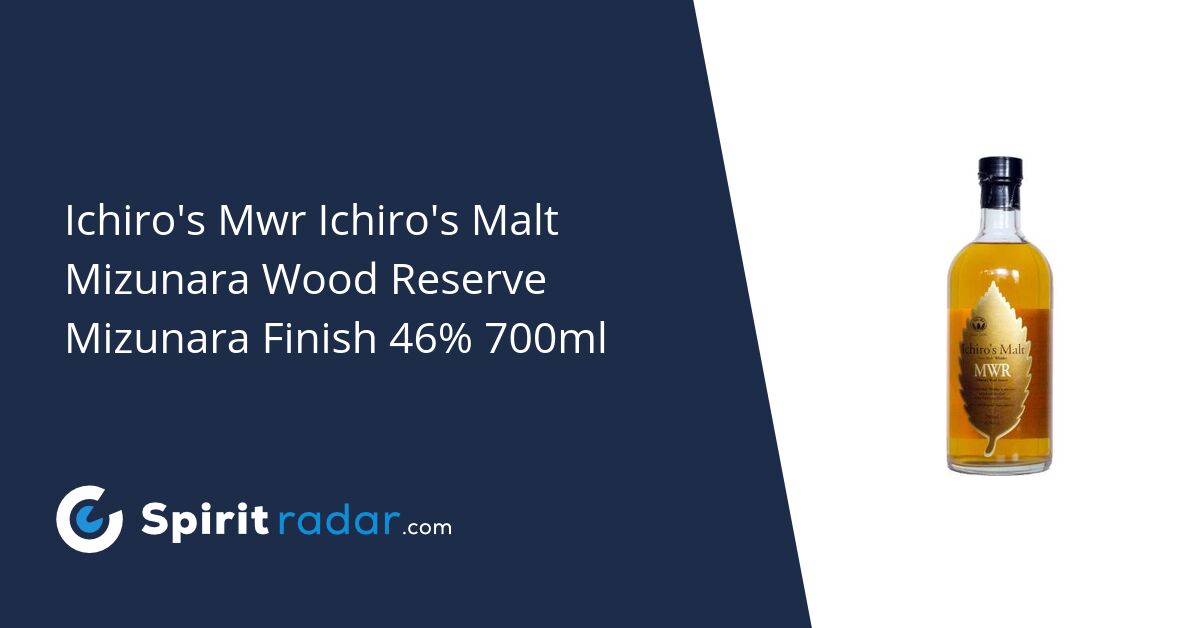Ichiro's Mwr Ichiro's Malt Mizunara Wood Reserve Mizunara Finish 46% 700ml - Spirit Radar