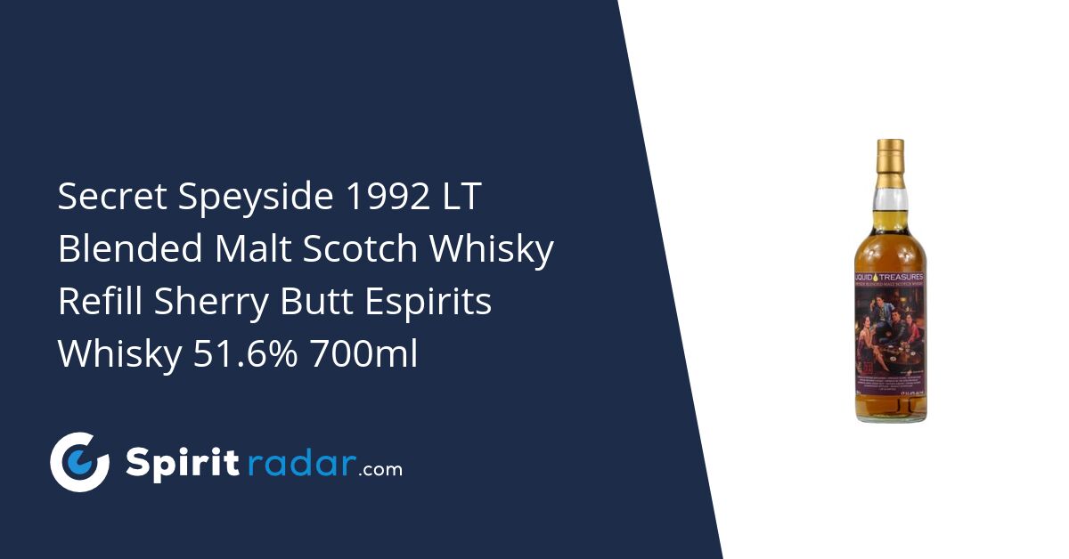 Secret Speyside 1992 LT Blended Malt Scotch Whisky Refill Sherry Butt Espirits Whisky 51.6% ...