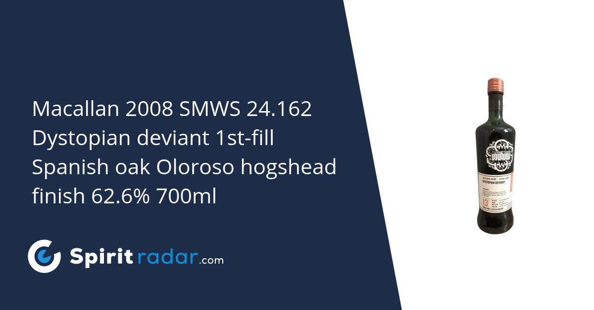 Macallan 2008 SMWS 24.162 Dystopian deviant 1st-fill Spanish oak Oloroso hogshead finish 62.6% ...