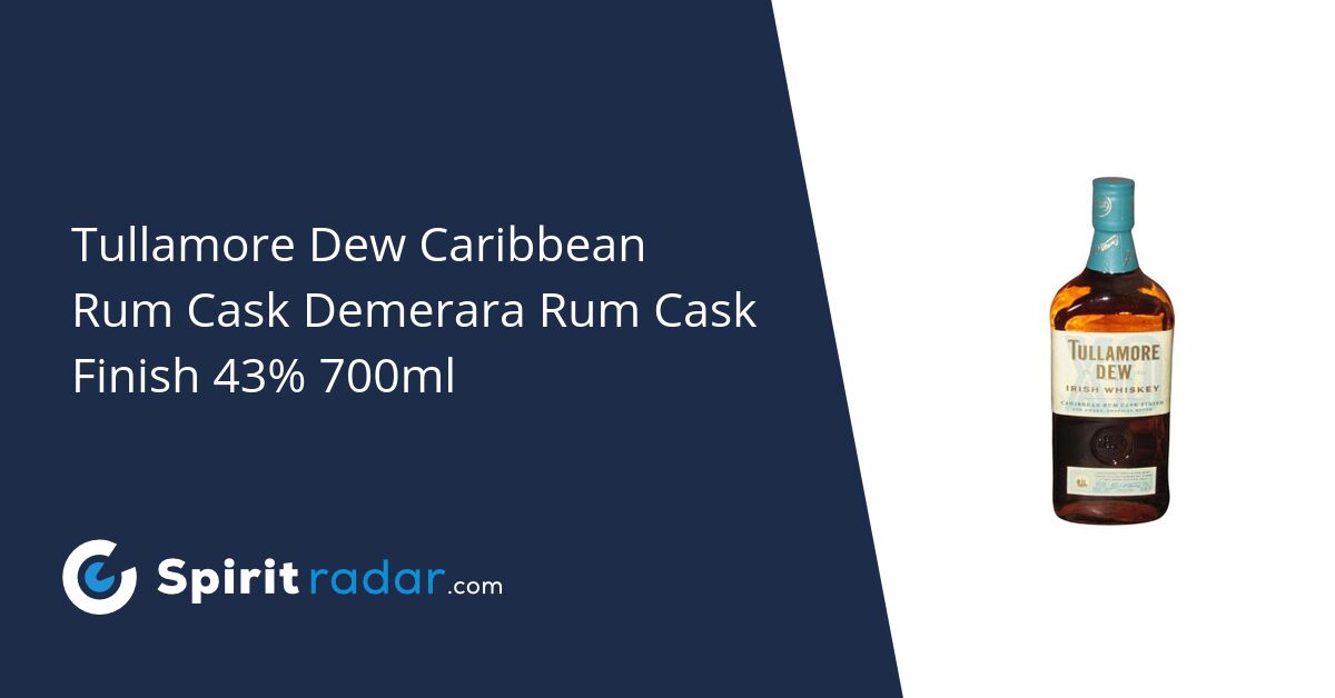 Tullamore Dew Caribbean Rum Cask Demerara Rum Cask Finish 43% 700ml ...