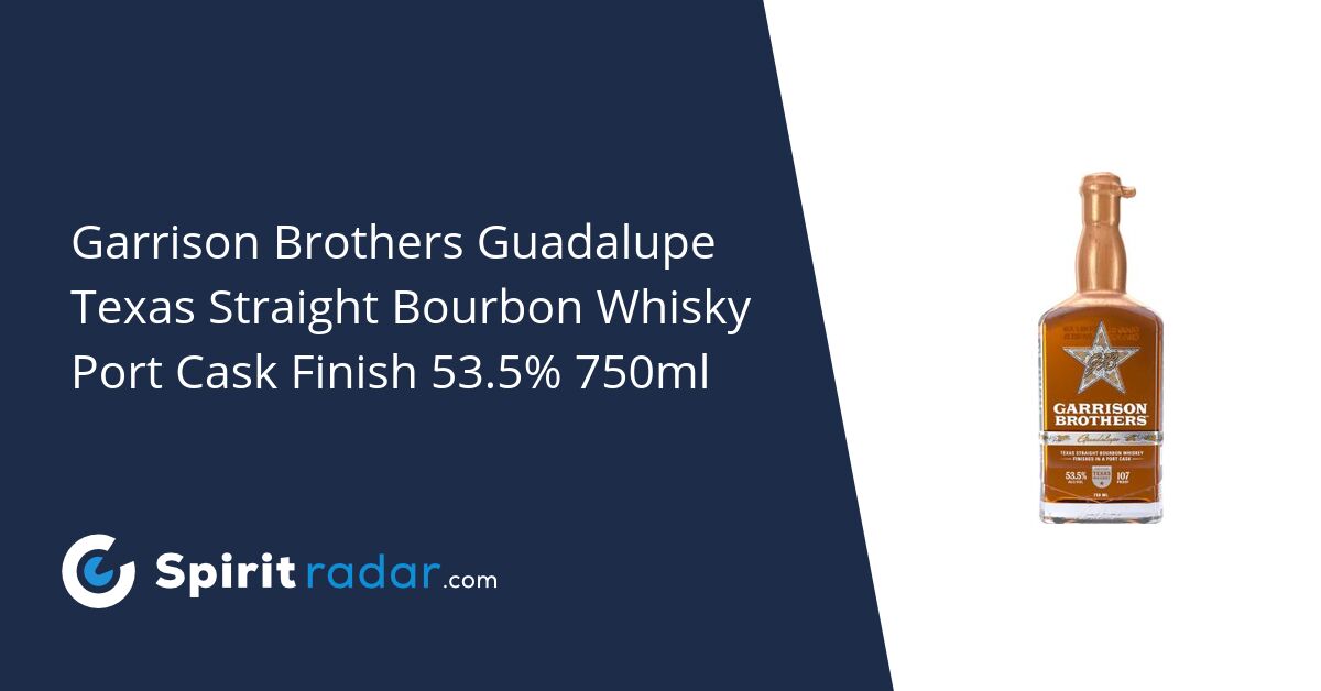 Garrison Brothers Guadalupe Texas Straight Bourbon Whisky Port Cask ...