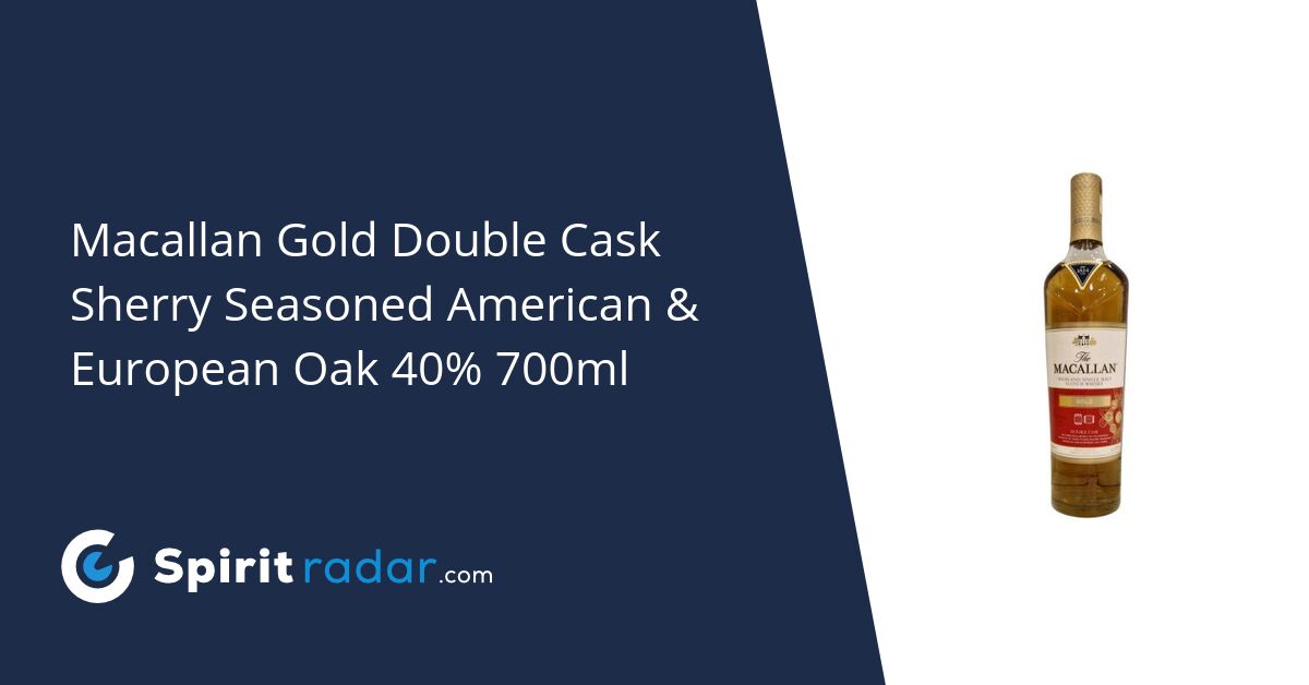 Macallan Gold Double Cask Sherry Seasoned American & European Oak 40% ...