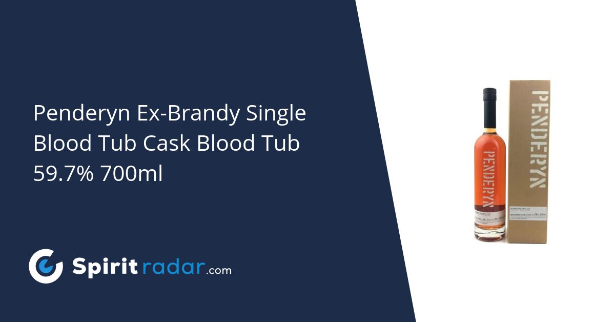 Penderyn Ex-Brandy Single Blood Tub Cask Blood Tub 59.7% 700ml - Spirit ...