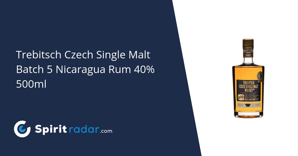Trebitsch Czech Single Malt Batch 5 Nicaragua Rum 40% 500ml - Spirit Radar