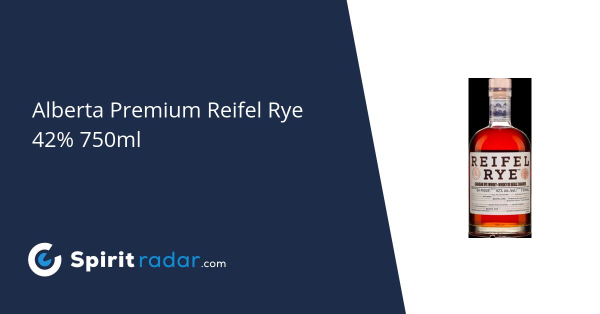 Alberta Premium Reifel Rye 42% 750ml - Spirit Radar
