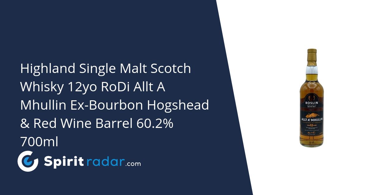 Highland Single Malt Scotch Whisky 12yo RoDi Allt A Mhullin Ex-Bourbon ...