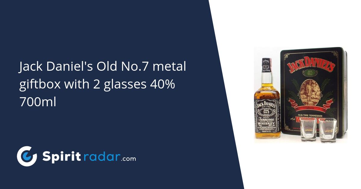 Jack Daniel's Old No.7 metal giftbox with 2 glasses 40% 700ml - Spirit ...