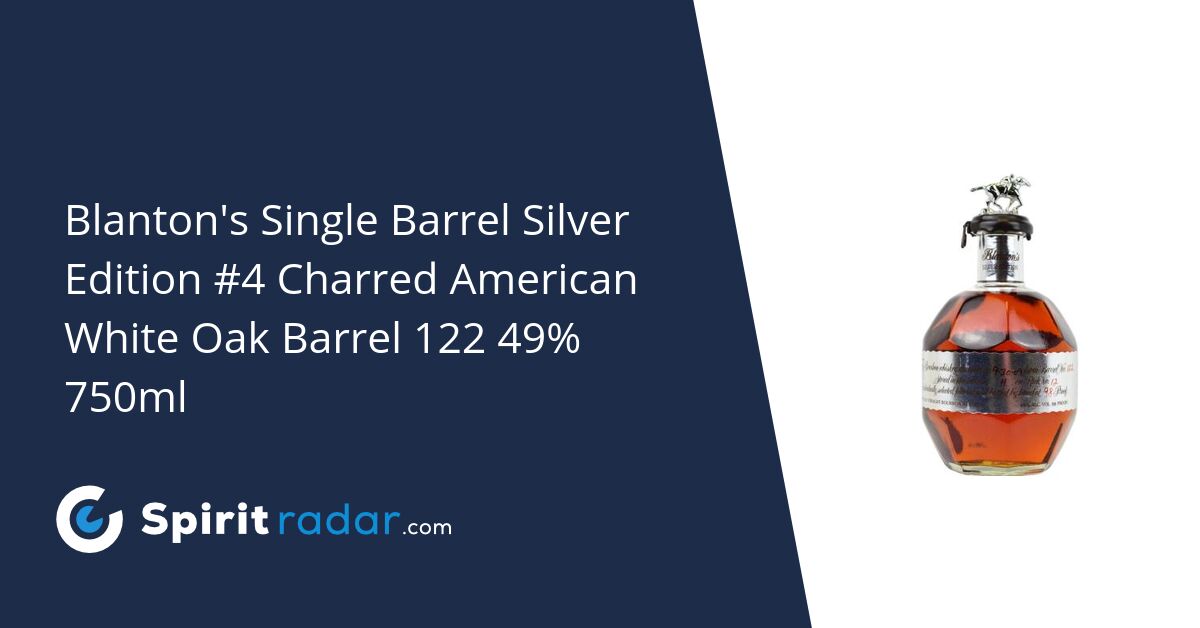 Blanton's Single Barrel Silver Edition #4 Charred American White Oak ...