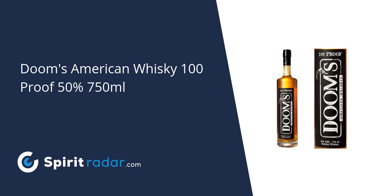 Doom's American Whisky 100 Proof 50% 750ml - Spirit Radar