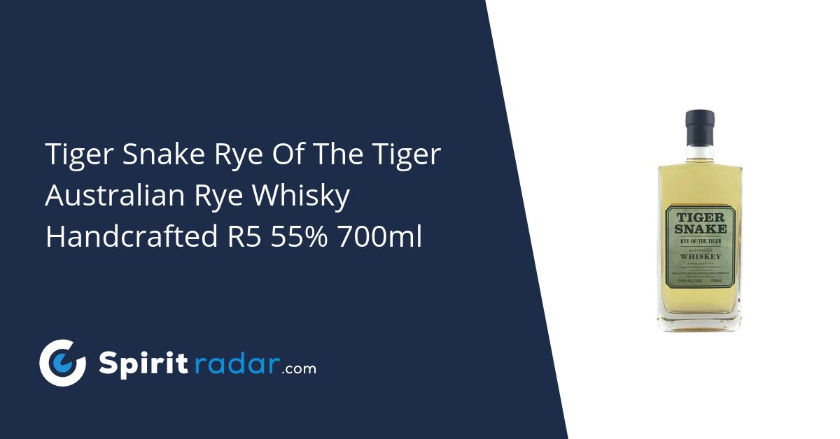 Tiger Snake Rye Of The Tiger Australian Rye Whisky Handcrafted R5 55% ...
