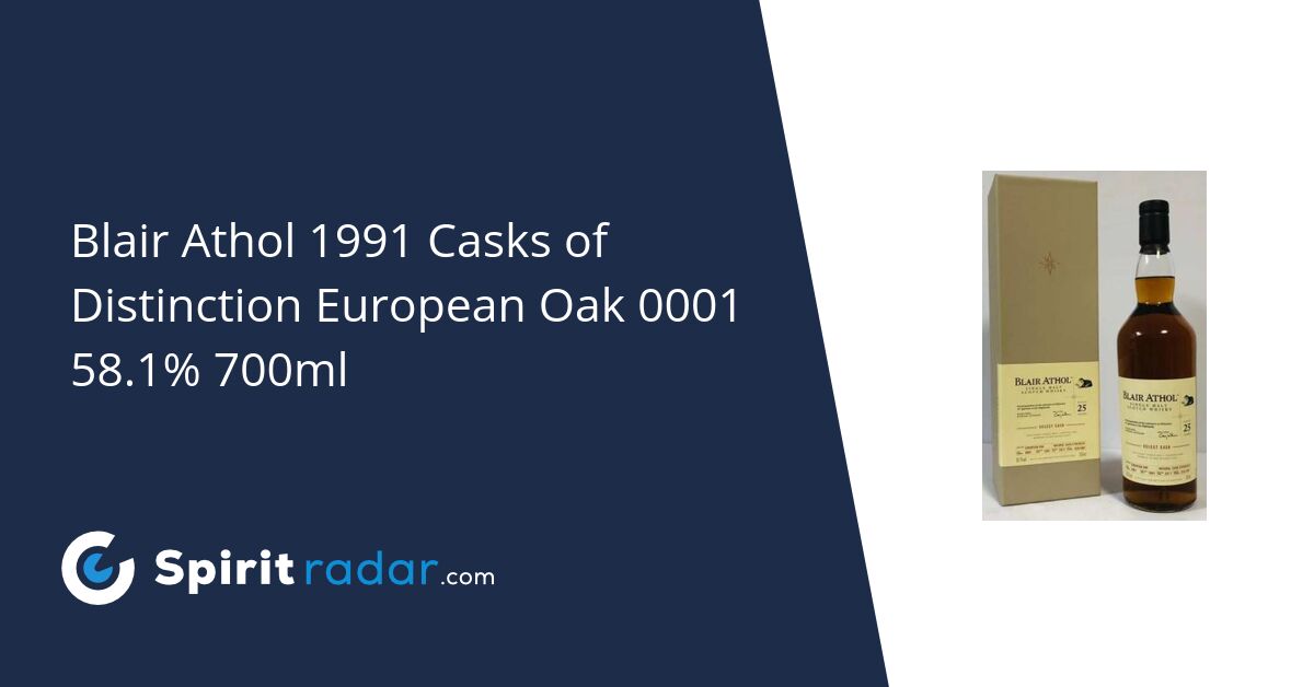 Blair Athol 1991 Casks of Distinction European Oak 0001 58.1% 700ml ...