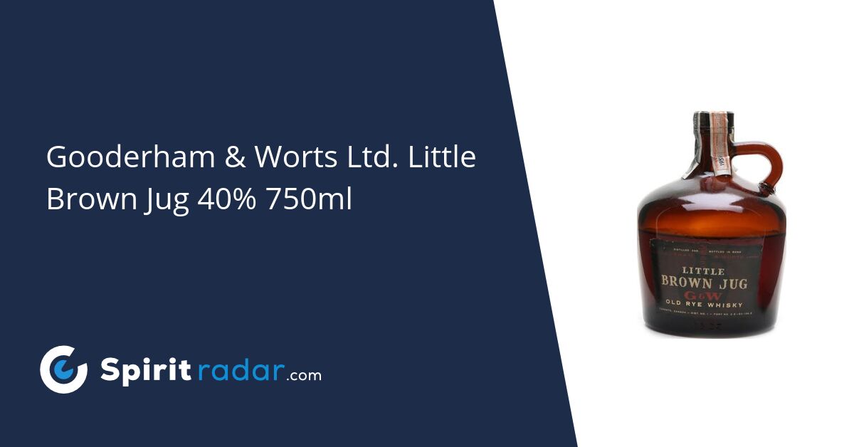 Gooderham & Worts Ltd. Little Brown Jug 40% 750ml - Spirit Radar