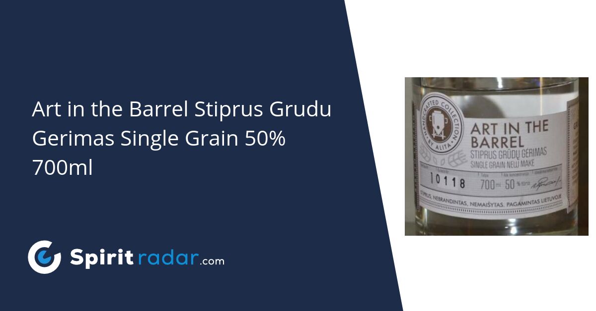 Art in the Barrel Stiprus Grudu Gerimas Single Grain 50% 700ml - Spirit ...