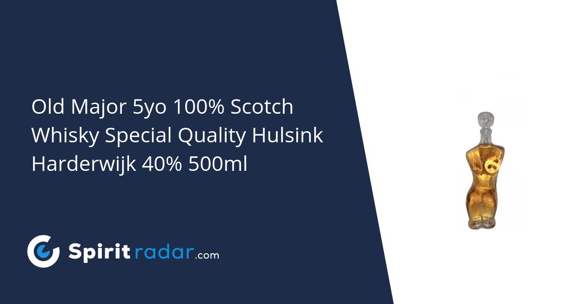 Old Major 5yo 100% Scotch Whisky Special Quality Hulsink Harderwijk 40% ...