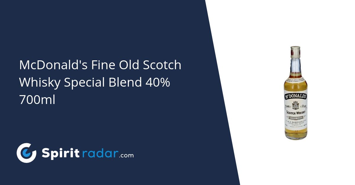 McDonald's Fine Old Scotch Whisky Special Blend 40% 700ml - Spirit Radar