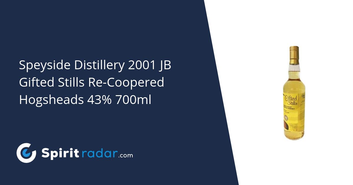 Speyside Distillery 2001 JB Gifted Stills Re-Coopered Hogsheads 43% ...