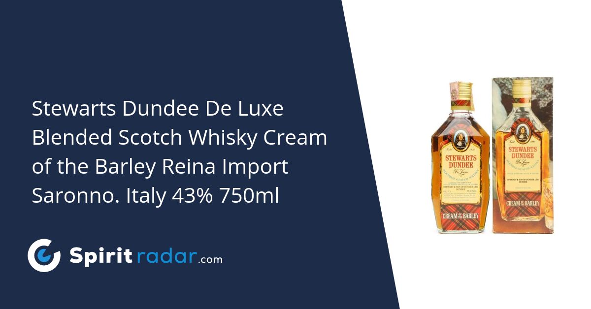 Stewarts Dundee De Luxe Blended Scotch Whisky Cream of the Barley Reina ...