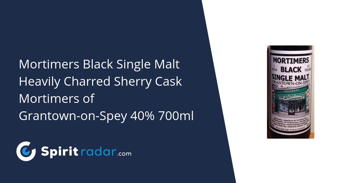 Mortimers Black Single Malt Heavily Charred Sherry Cask Mortimers of ...