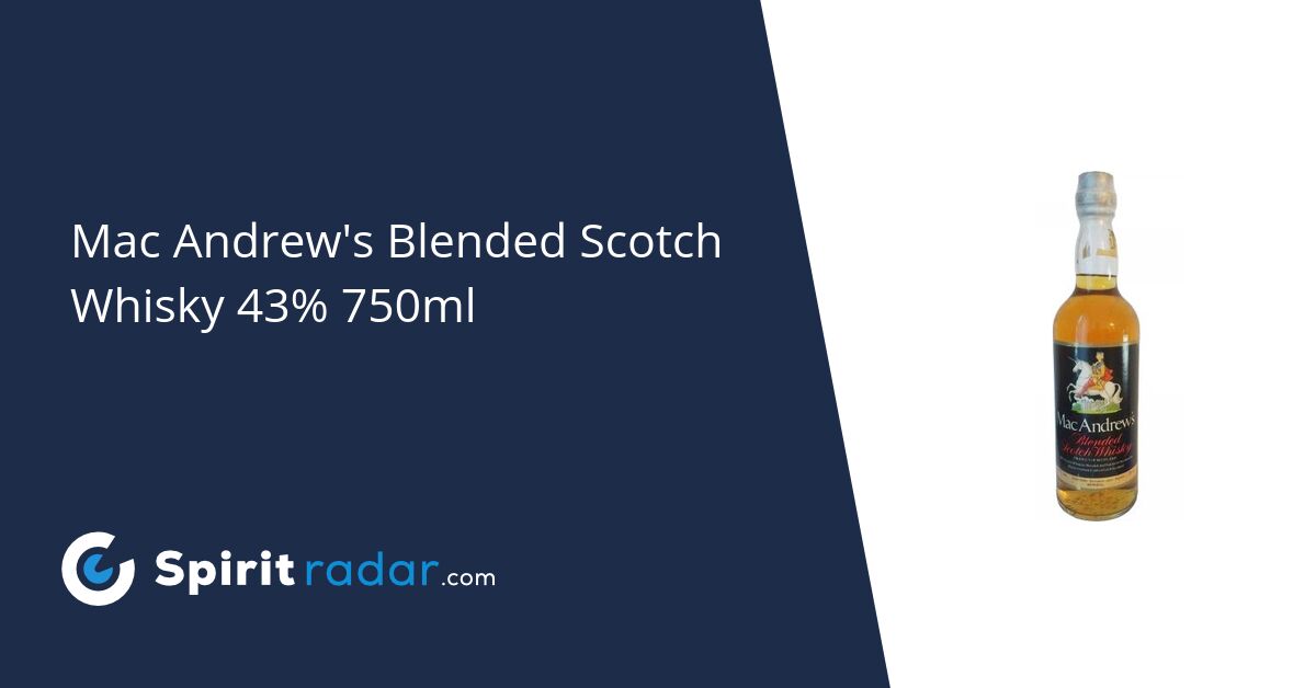Mac Andrew's Blended Scotch Whisky 43% 750ml - Spirit Radar