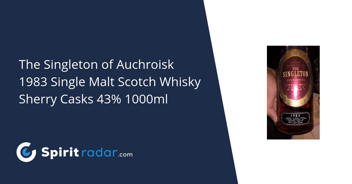 The Singleton of Auchroisk 1983 Single Malt Scotch Whisky Sherry Casks ...