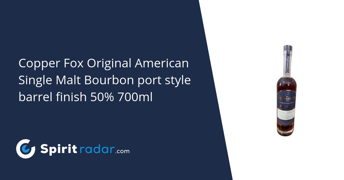 Copper Fox Original American Single Malt Bourbon port style barrel ...