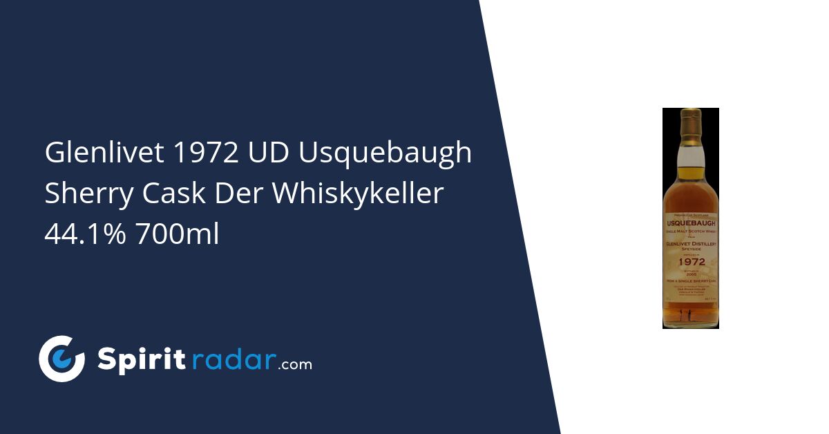 Glenlivet 1972 UD Usquebaugh Sherry Cask Der Whiskykeller 44.1% 700ml ...