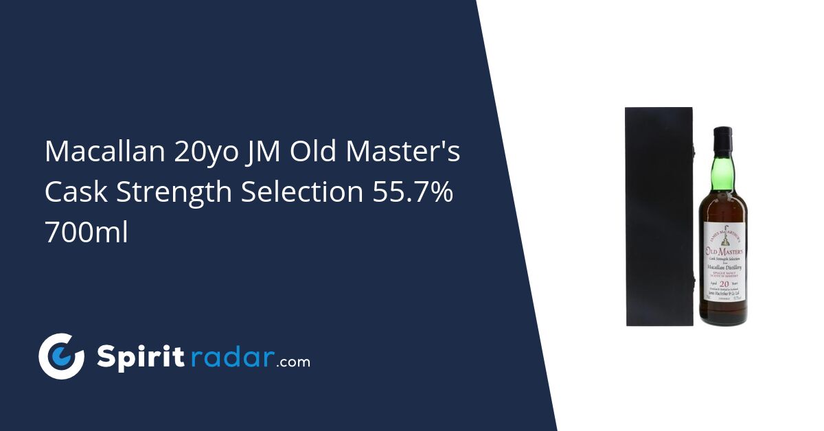 Macallan 20yo JM Old Master's Cask Strength Selection 55.7% 700ml ...