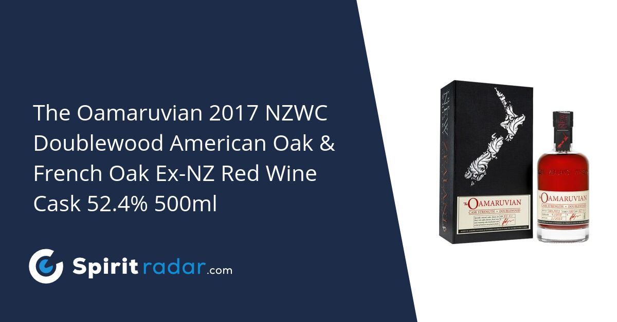 The Oamaruvian 2017 NZWC Doublewood American Oak & French Oak Ex-NZ Red Wine Cask 52.4% 500ml ...