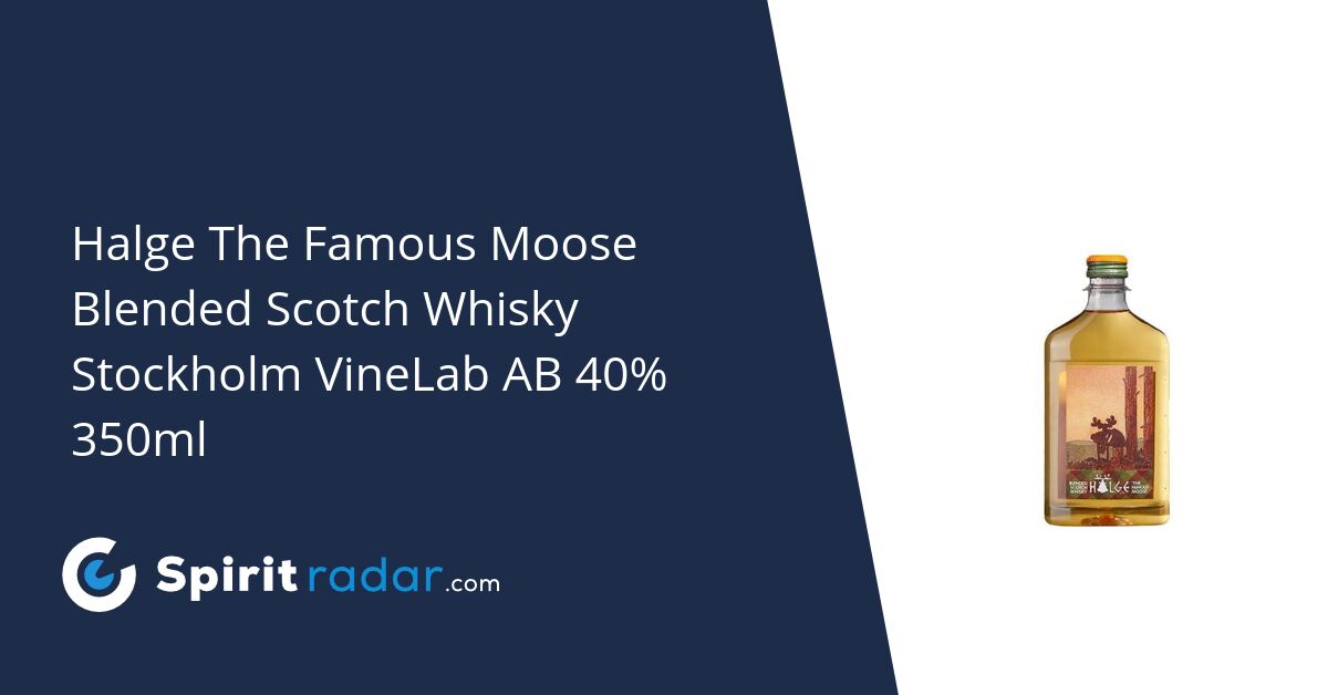 Halge The Famous Moose Blended Scotch Whisky Stockholm VineLab AB 40% ...