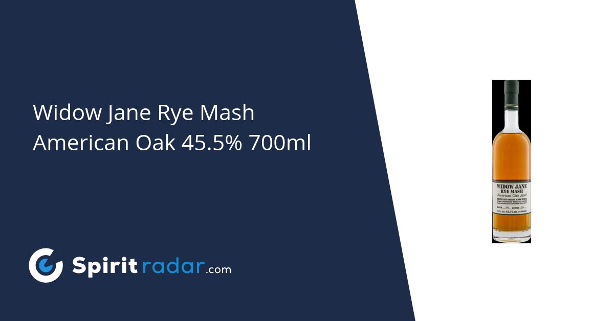 Widow Jane Rye Mash American Oak 45.5% 700ml - Spirit Radar