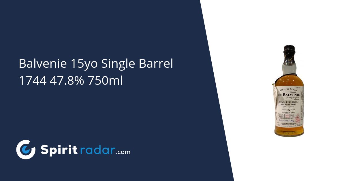 Balvenie 15yo Single Barrel 1744 47.8% 750ml - Spirit Radar