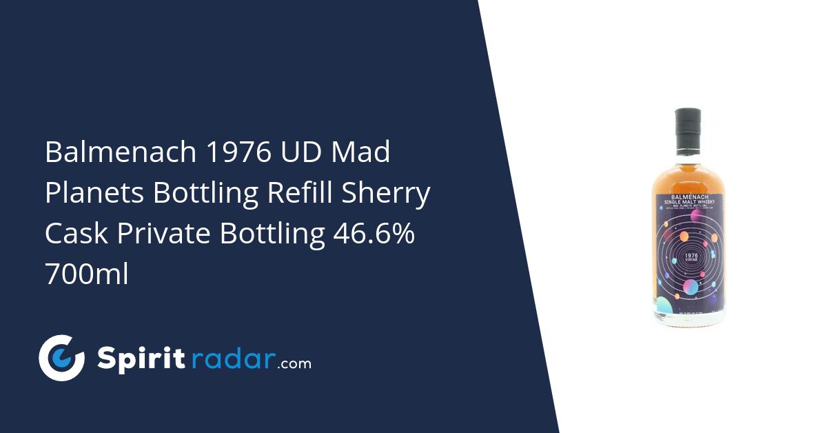 Balmenach 1976 UD Mad Planets Bottling Refill Sherry Cask Private ...