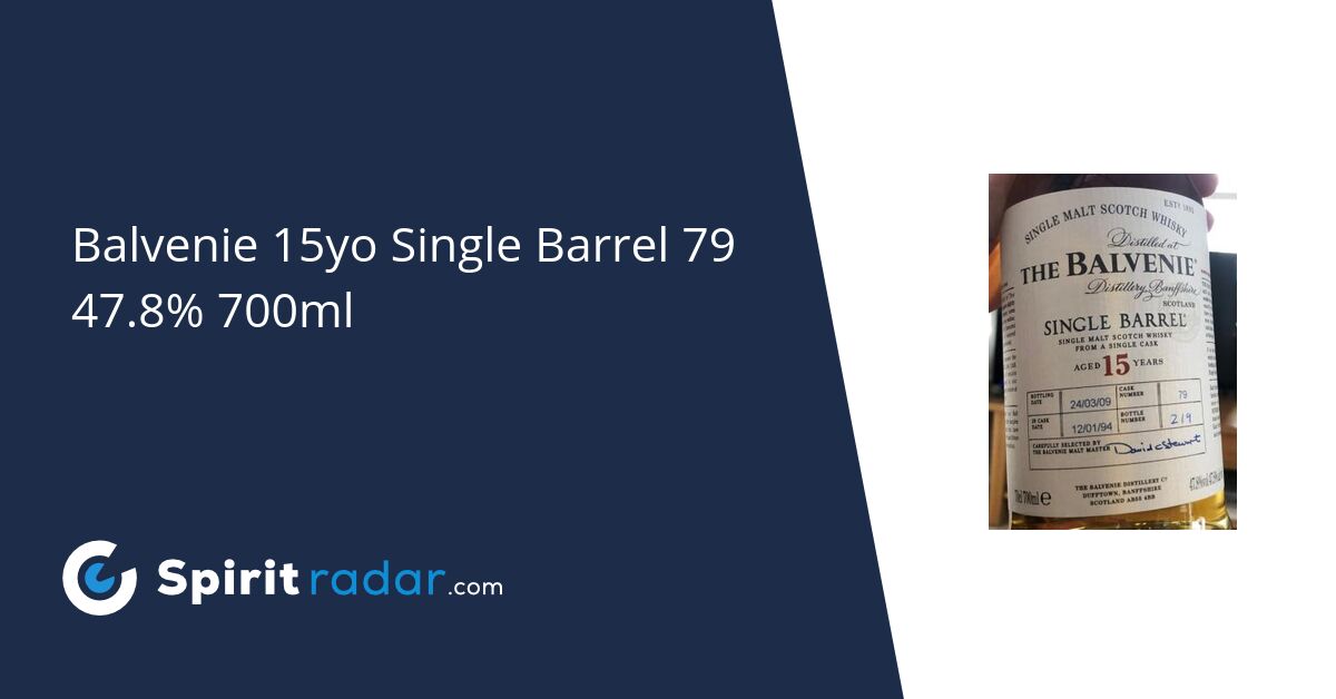 Balvenie 15yo Single Barrel 79 47.8% 700ml - Spirit Radar