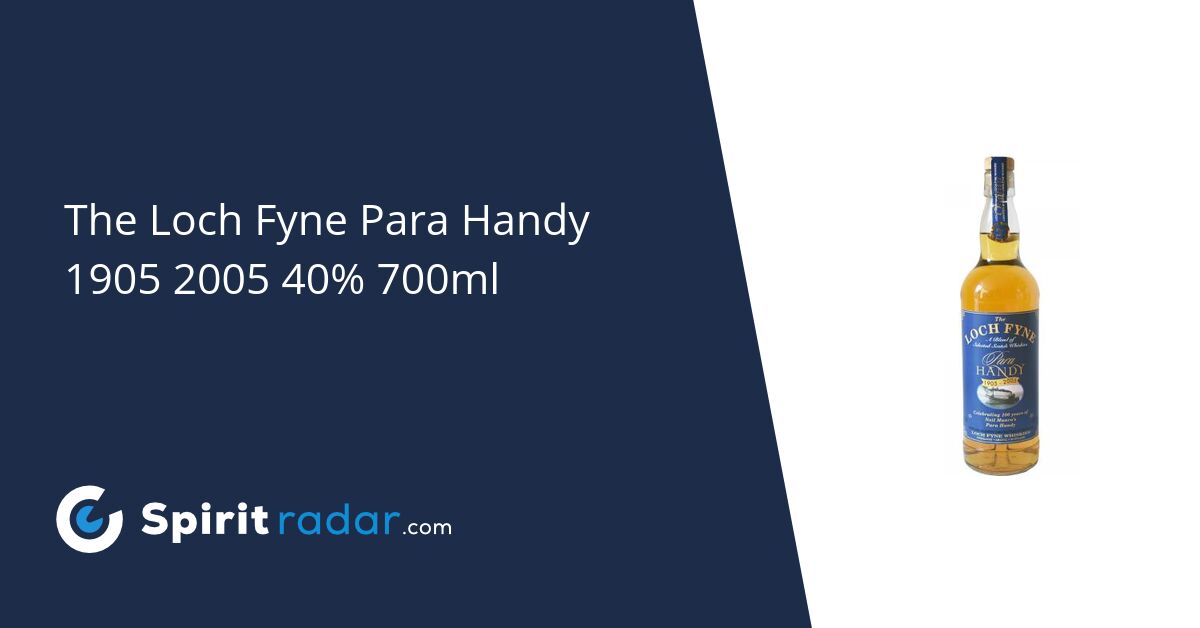 The Loch Fyne Para Handy 1905 2005 40% 700ml - Spirit Radar