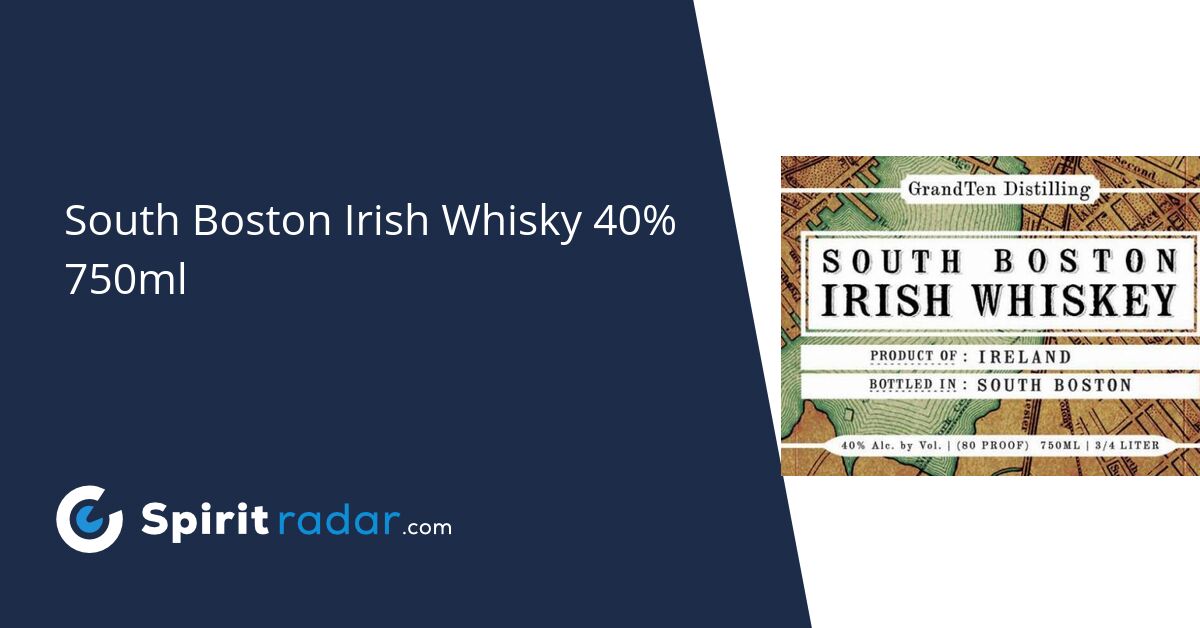 South Boston Irish Whisky 40% 750ml - Spirit Radar