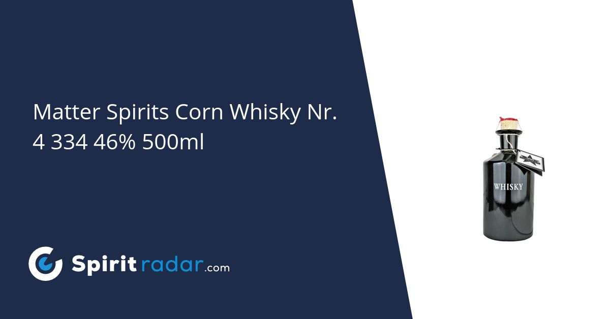 Matter Spirits Corn Whisky Nr. 4 334 46% 500ml - Spirit Radar