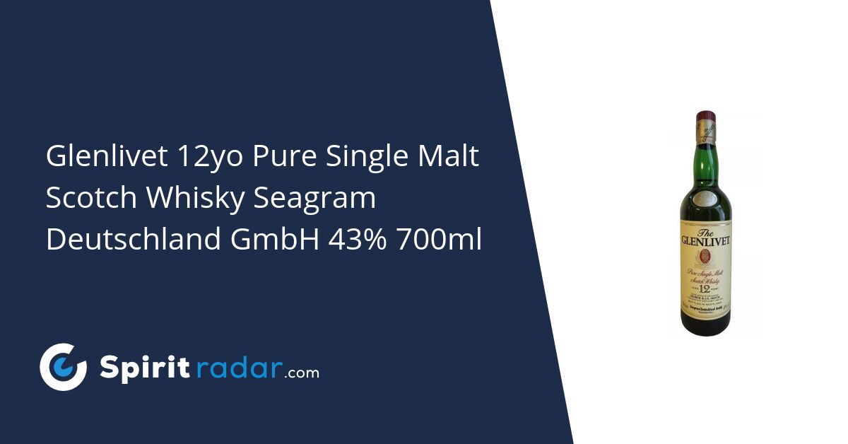 Glenlivet 12yo Pure Single Malt Scotch Whisky Seagram Deutschland GmbH 43% 700ml - Spirit Radar