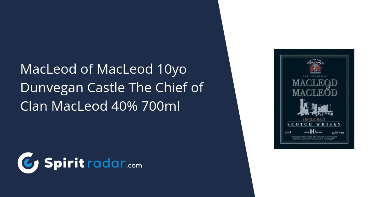 MacLeod of MacLeod 10yo Dunvegan Castle The Chief of Clan MacLeod 40% ...