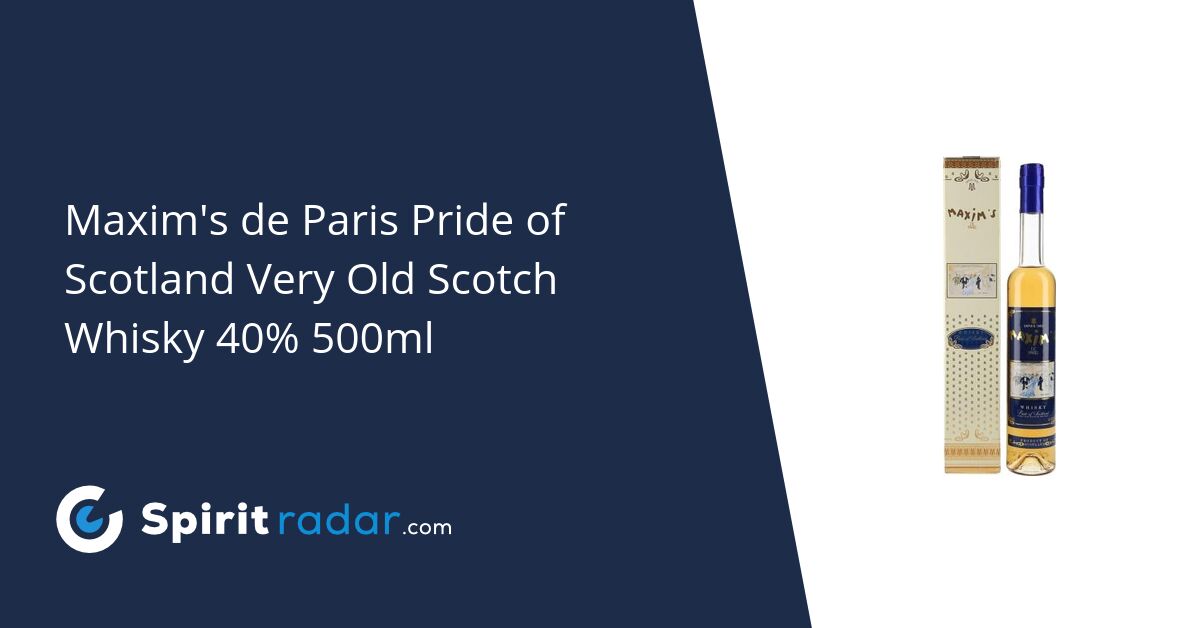 Maxim's de Paris Pride of Scotland Very Old Scotch Whisky 40% 500ml ...