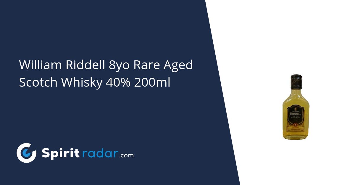 William Riddell 8yo Rare Aged Scotch Whisky 40% 200ml - Spirit Radar